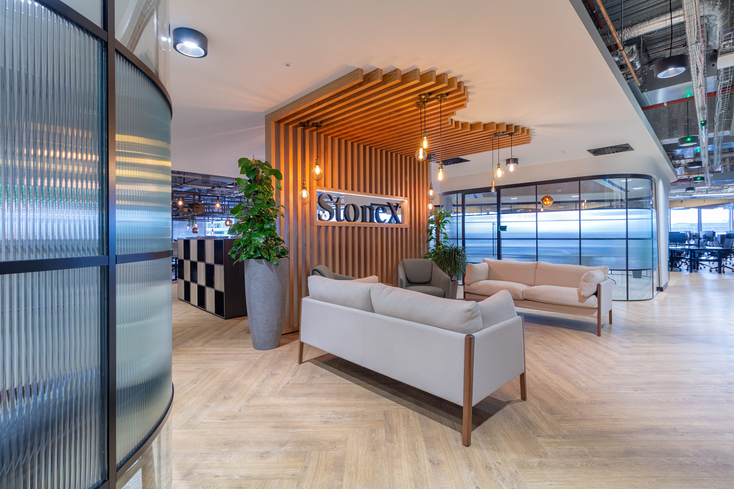 CAT B Office Lighting Design | StoneX London Case Study